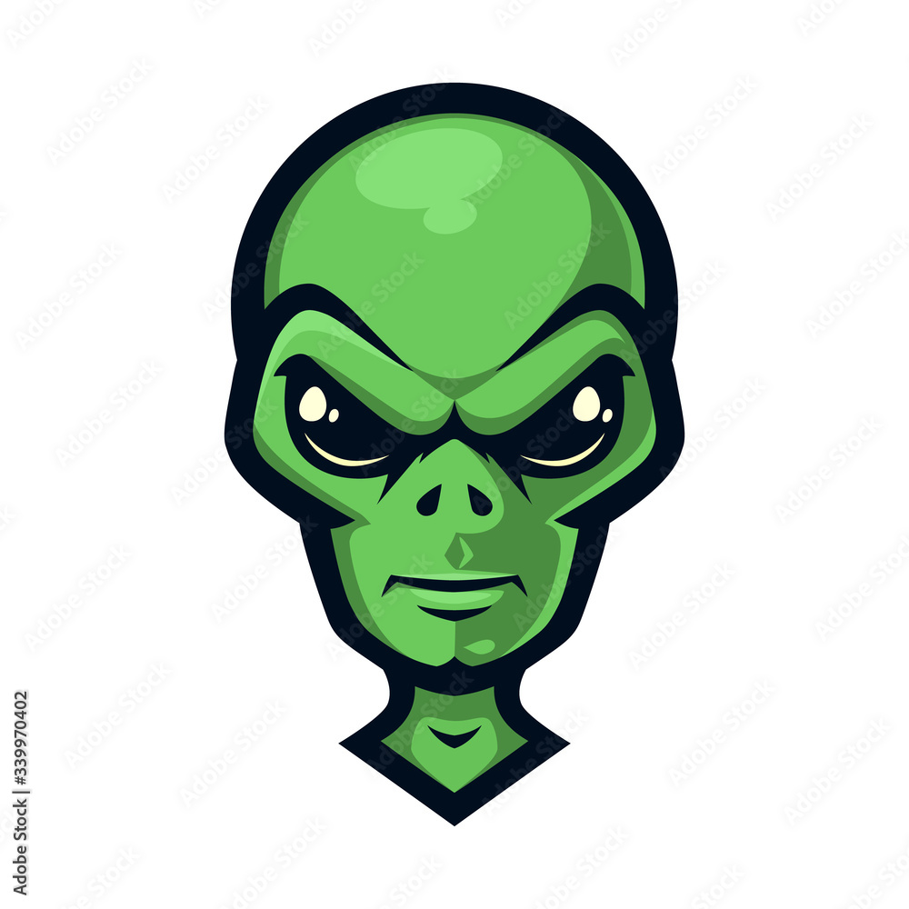 Professional logo aggressive alien, sport mascot, eSports label. Vector ...