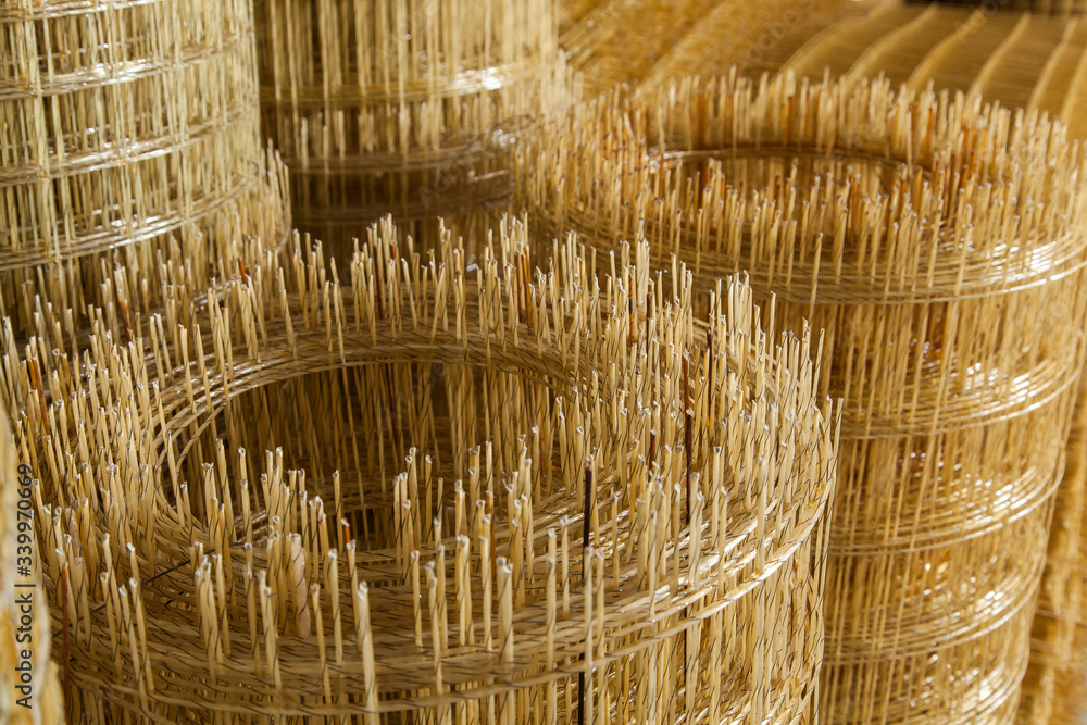 Composite Rebars. Reinforcing cage. Fiberglass reinforcement. Stock ...