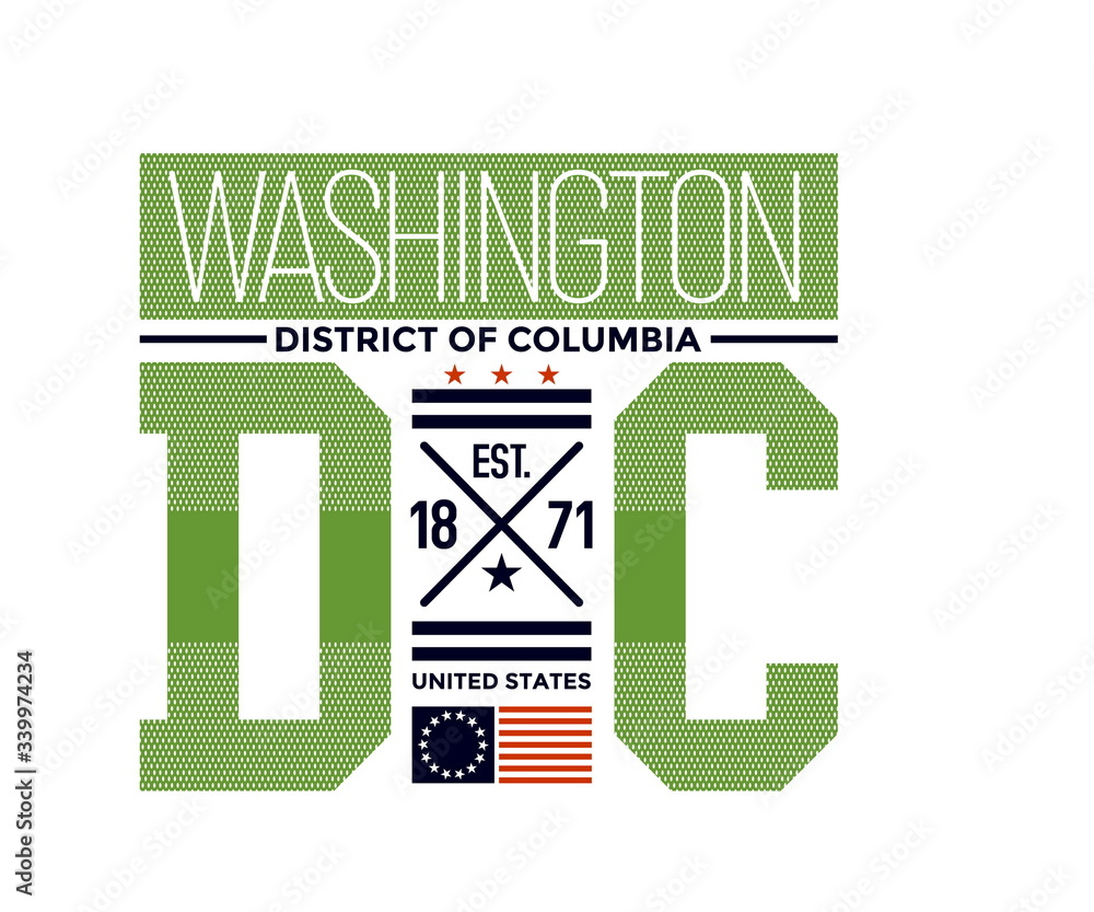Washington DC City concept. Logo. Label. T-shirt design. Creative ...