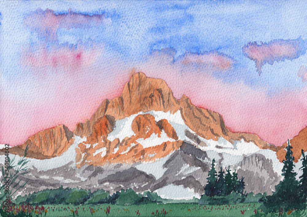 Ansel Adams Wilderness, California. Spectacular acres of granite peaks ...