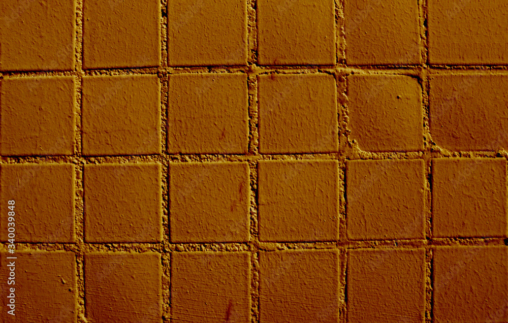 Tile background from little brown tiles. Soft brown small square tile ...