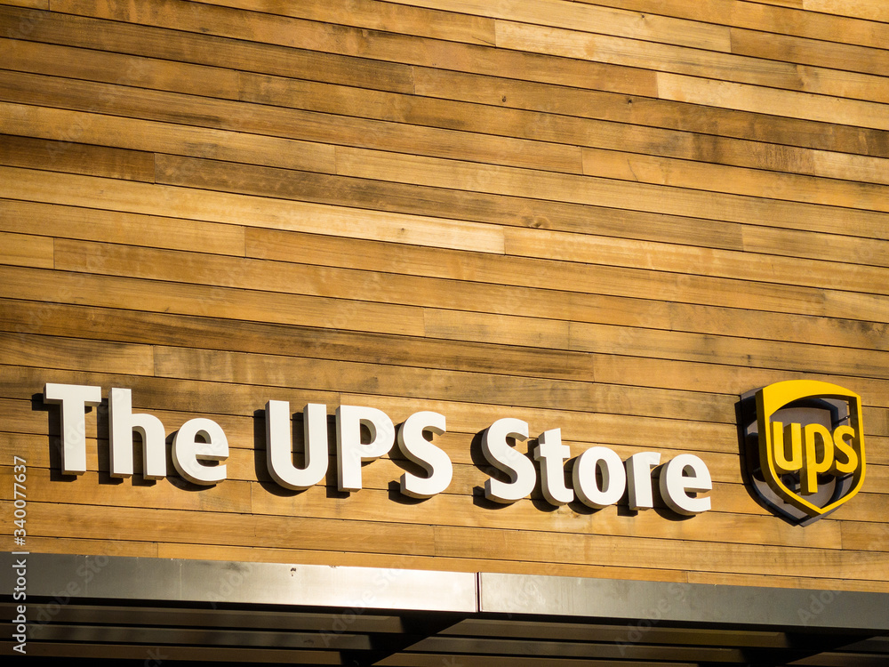 The UPS Store Retail Mail Delivery Sign and Storefront at Corte Madera ...