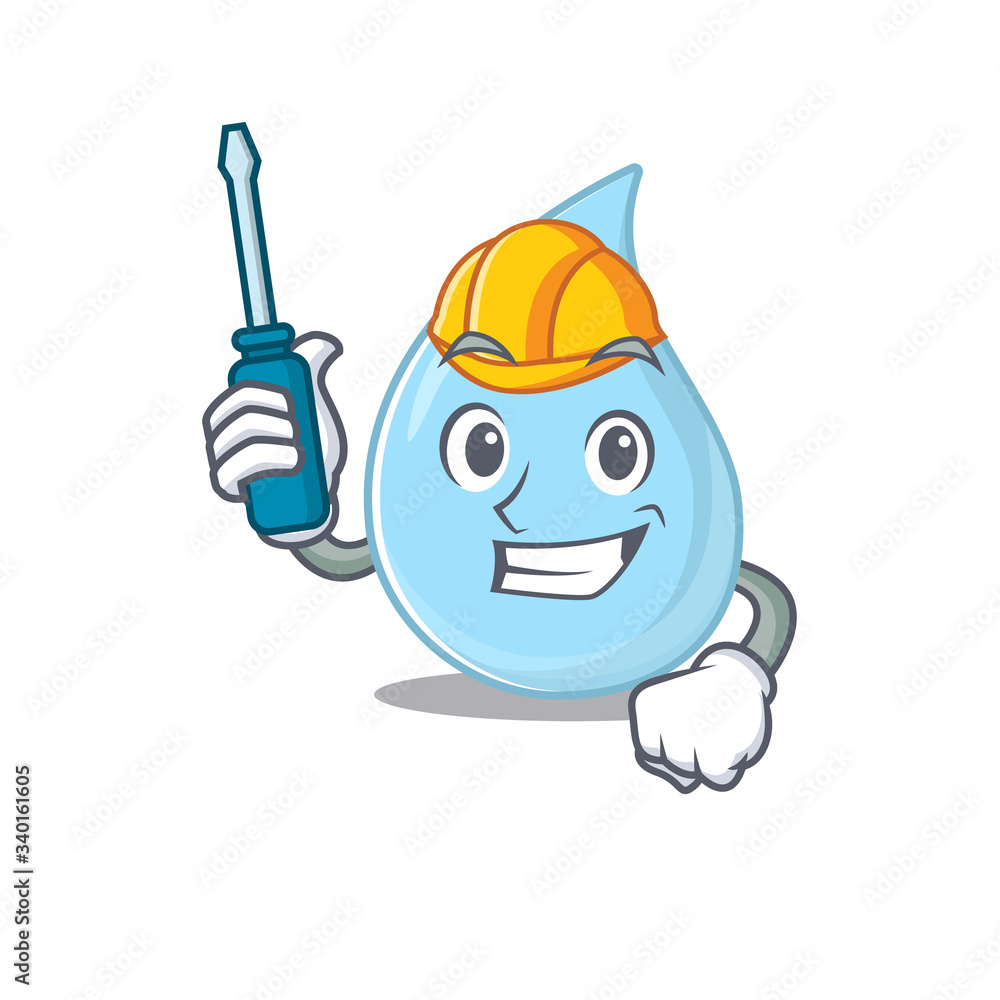 cartoon character of raindrop worked as an automotive vector de Stock ...