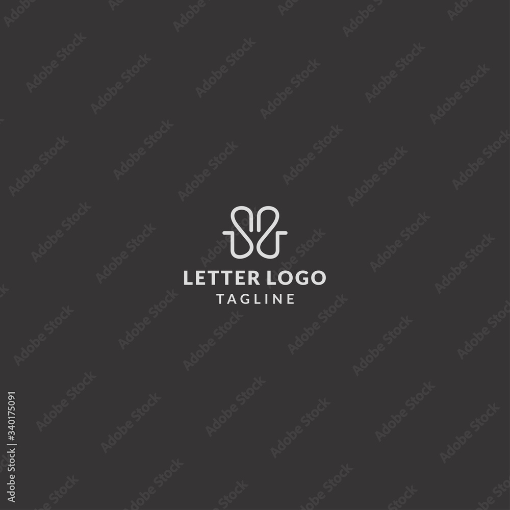 Letter SS Love logo template design in Vector illustration Stock Vector ...