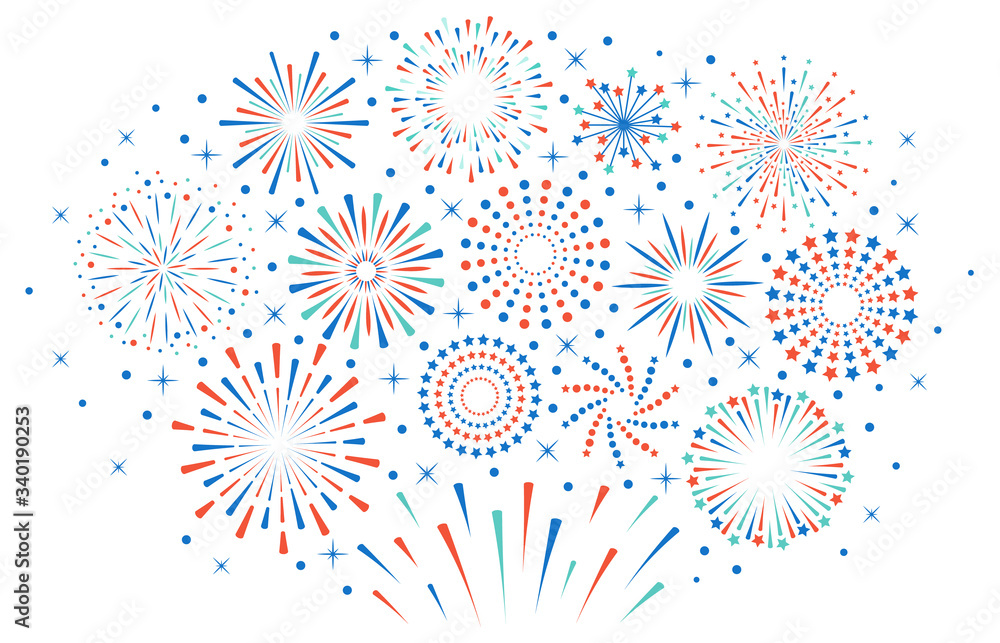 4th Of July Fireworks Vector