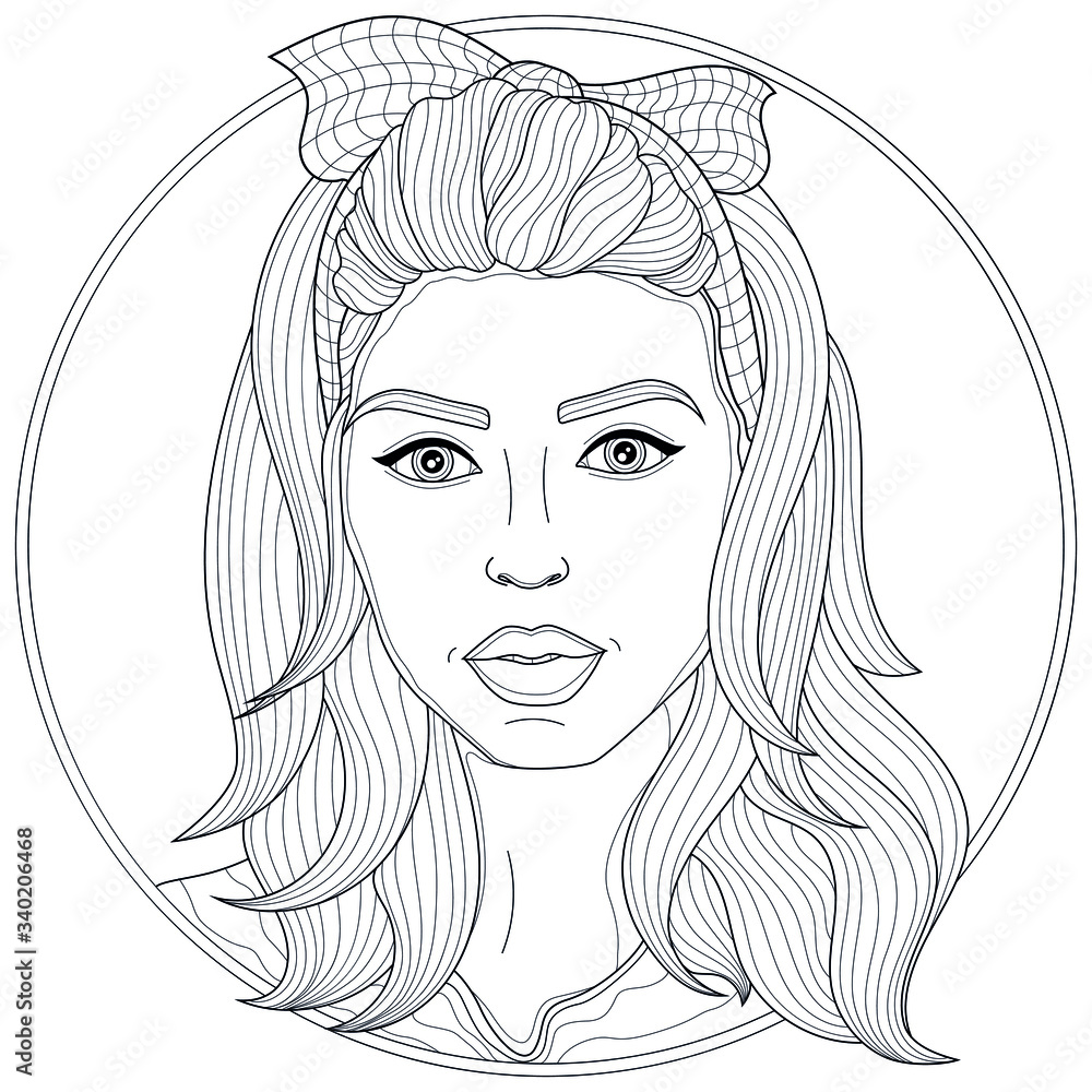 Girl Head Coloring Pages