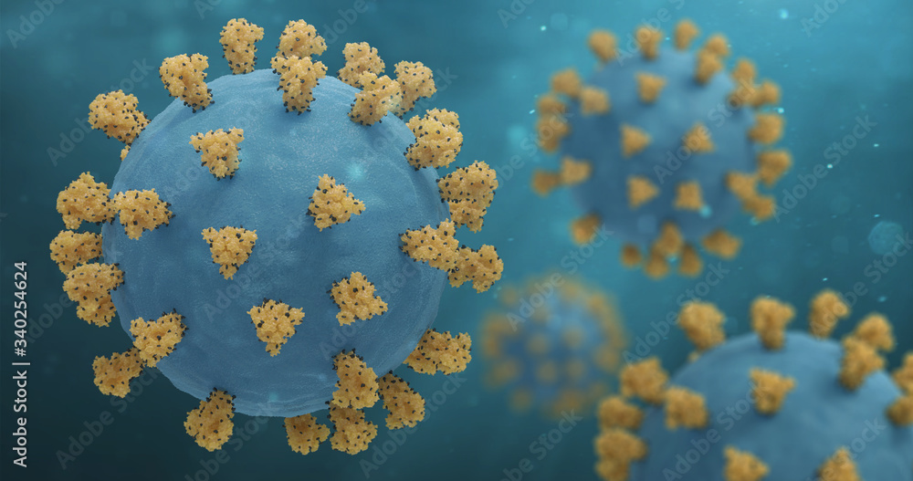 SARS-CoV-2 Virus Illustration based on actual structural biology data with accurate scaling ...