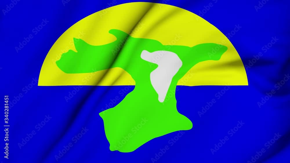 Chatham Islands flag is waving 3D animation. Chatham Islands flag ...