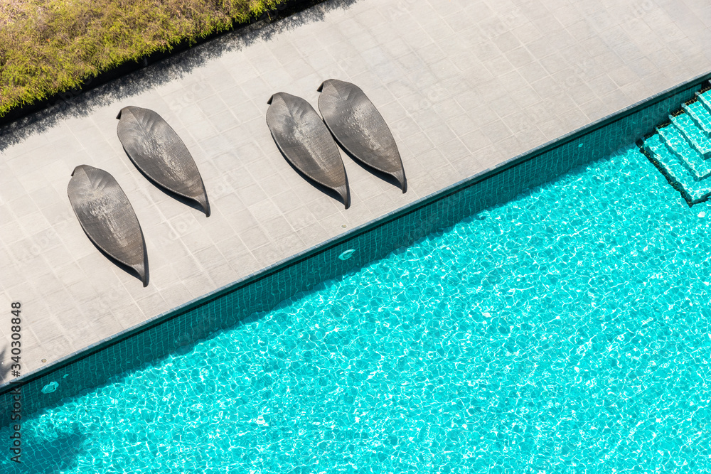 Top view of rooftop swimming pool background, summer acitivity Stock ...