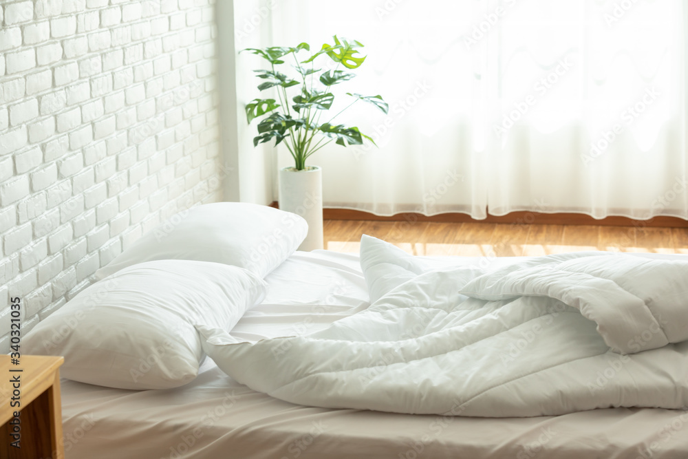 Unmade Bed Side View