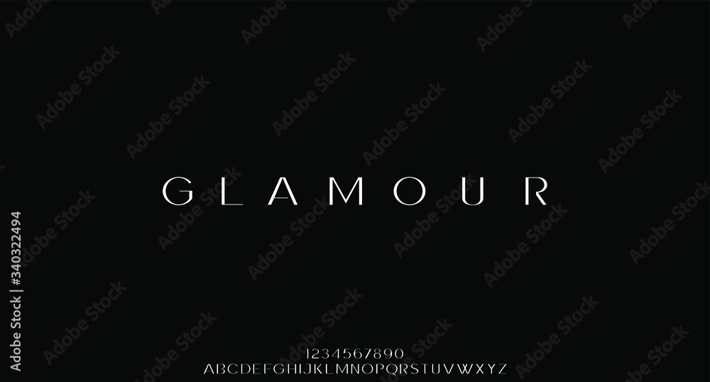 glamour luxury font alphabet vector set Stock Vector | Adobe Stock