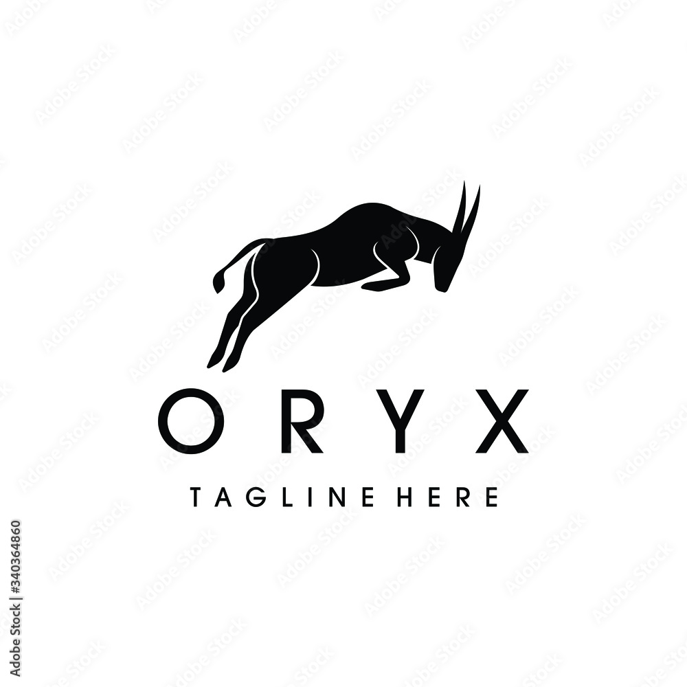Oryx logo vector design. Awesome a oryx arabian logo. A oryx animal ...