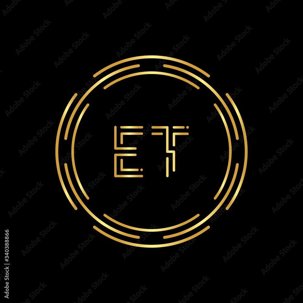 Initial ET Letter Logo With Creative Modern Business Typography Vector ...