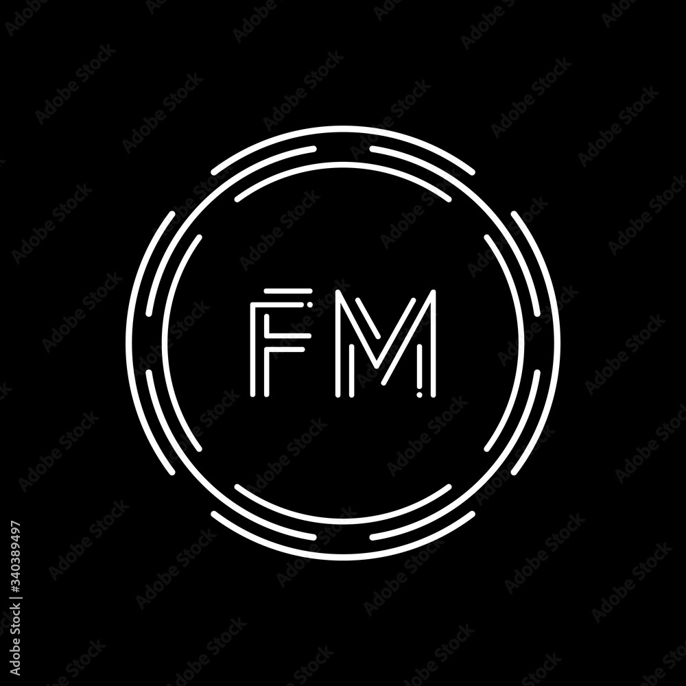 Initial Letter FM Logo Design Vector Template. Creative Linked ...