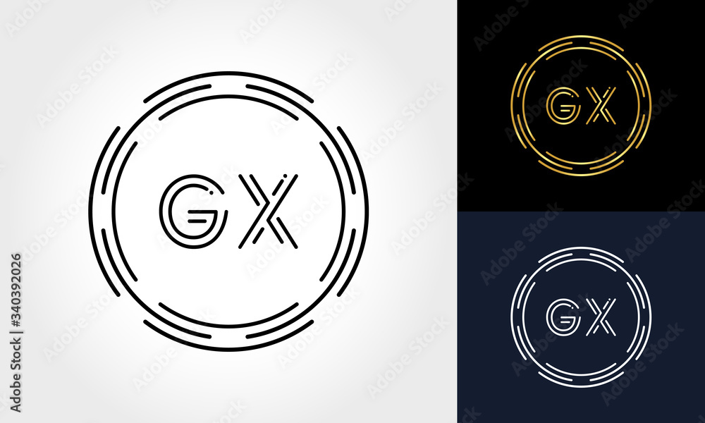 Initial Letter GX Creative Logo Design vector Template. Digital Luxury ...