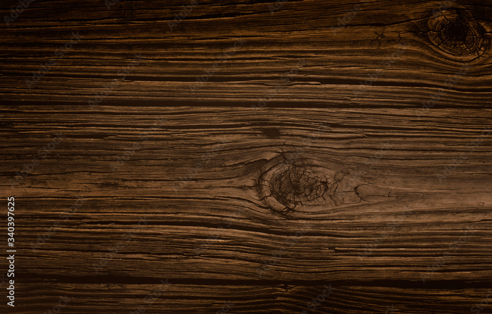 Dark stained wood board with grain knots and texture Stock Photo ...