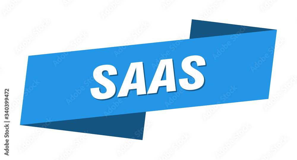saas banner template. saas ribbon label sign Stock Vector | Adobe Stock