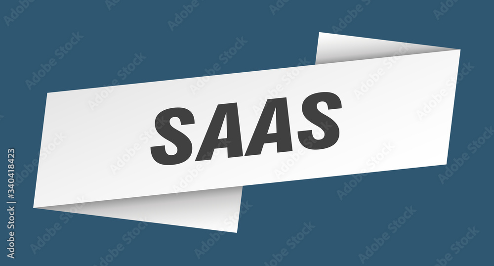 saas banner template. saas ribbon label sign Stock Vector | Adobe Stock