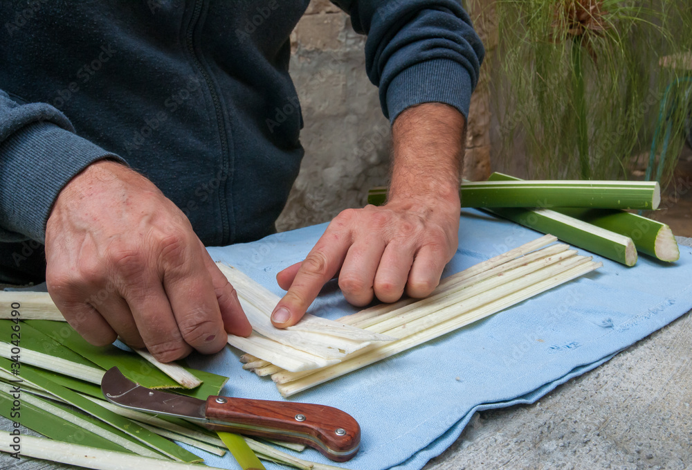 Poster Artisan of the papyrus paper in Syracuse overlapping ...
