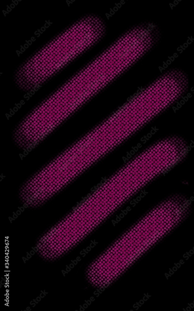 pink cross on black background, abstract violet purple stroke lines on ...