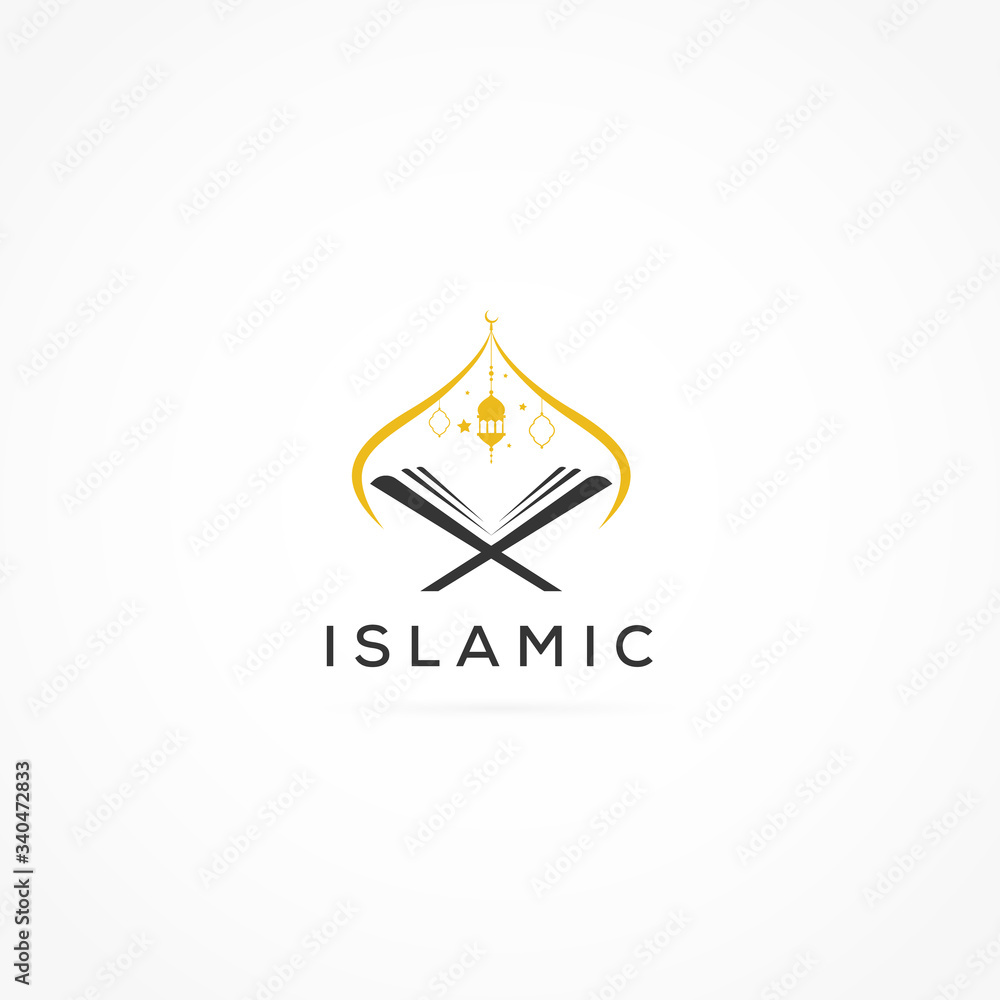 Islamic Quran Education logo Stock Vector | Adobe Stock