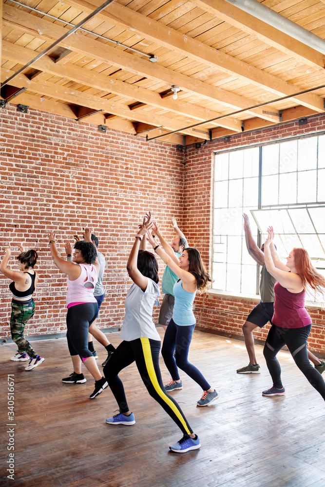 Zumba class at the gym Stock Photo | Adobe Stock