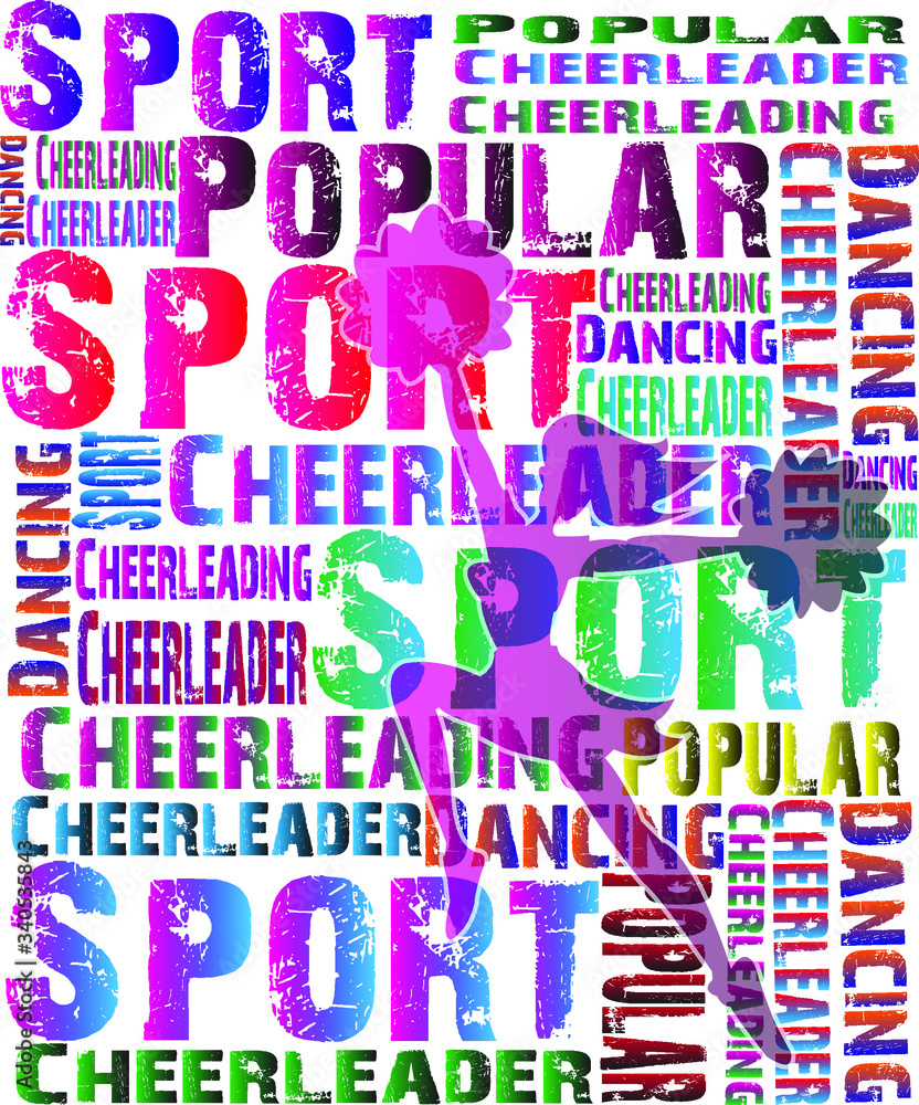 Cheerleading Logo Design. Sport background. Cheerleader magazine ...