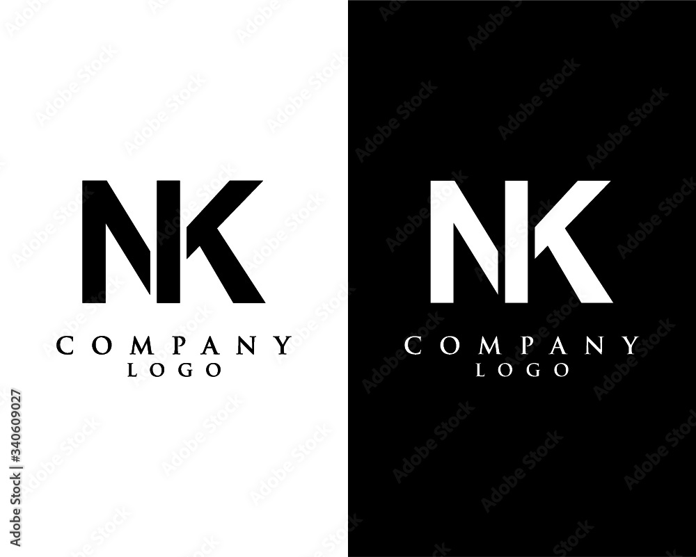 NK, KN initial letter logotype company logo design vector Stock Vector ...