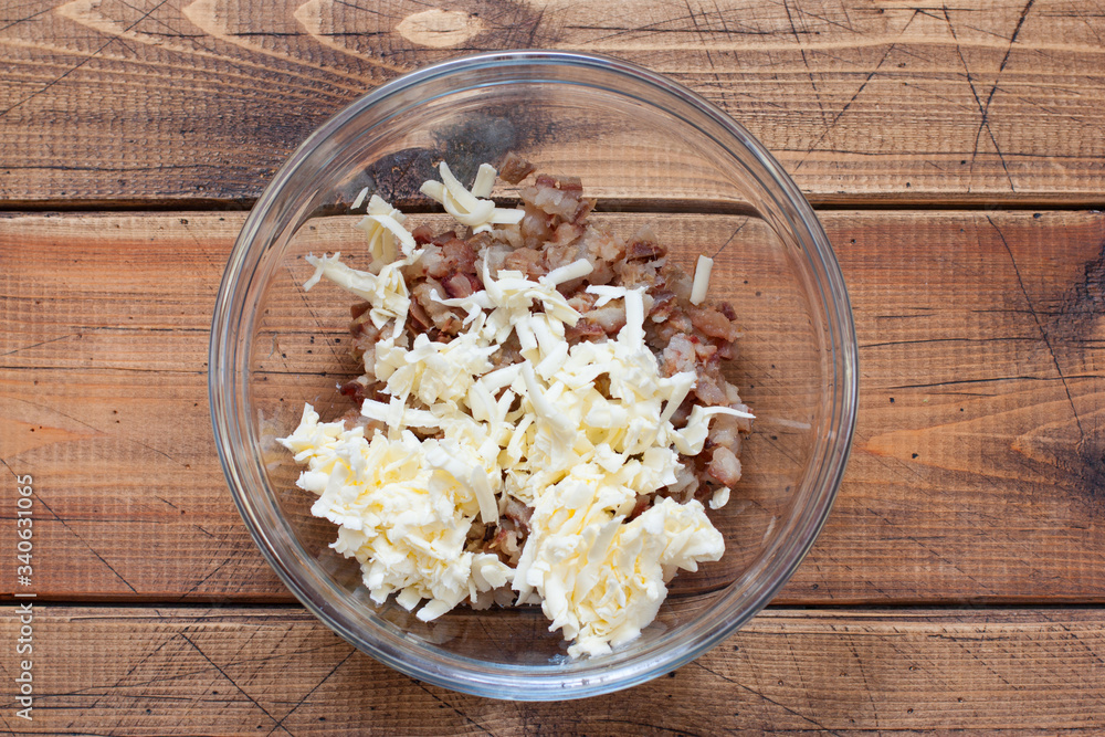 Step-by-step preparation of salted herring paste, step 3 - adding ...