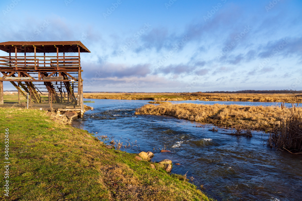Narwiański Park Narodowy. Rzeka Narew. Szosa Kruszewska, Waniewo ...