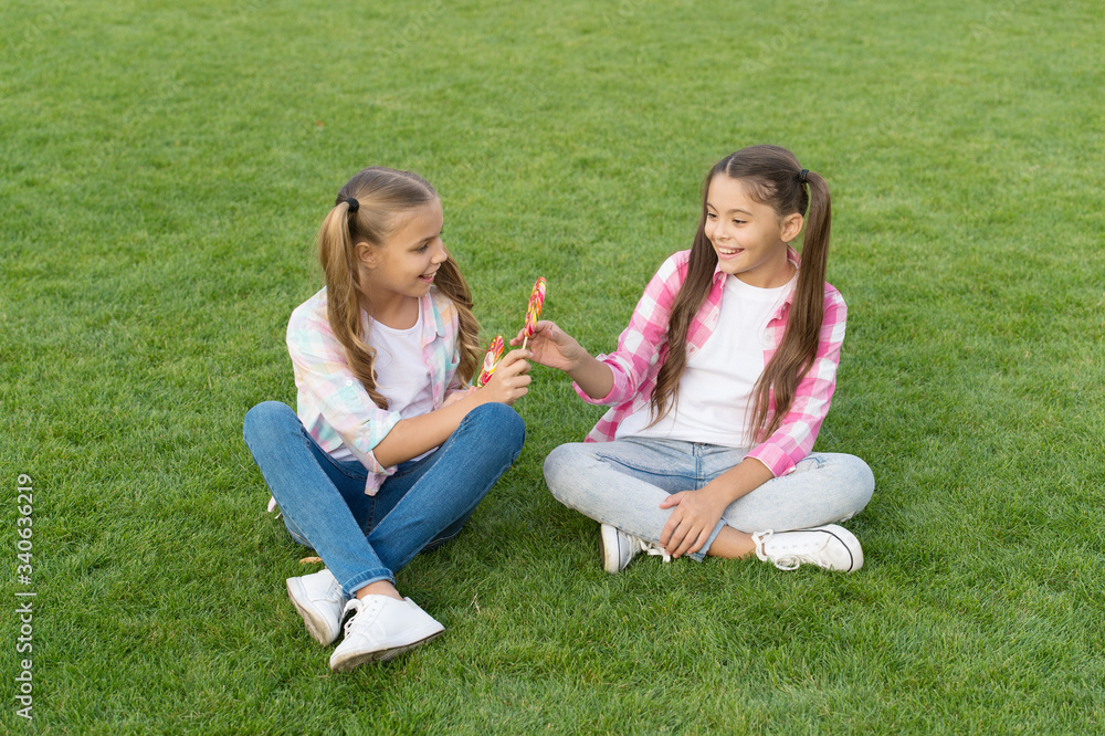 With candy you can put smile on friends face. Happy friends eat ...