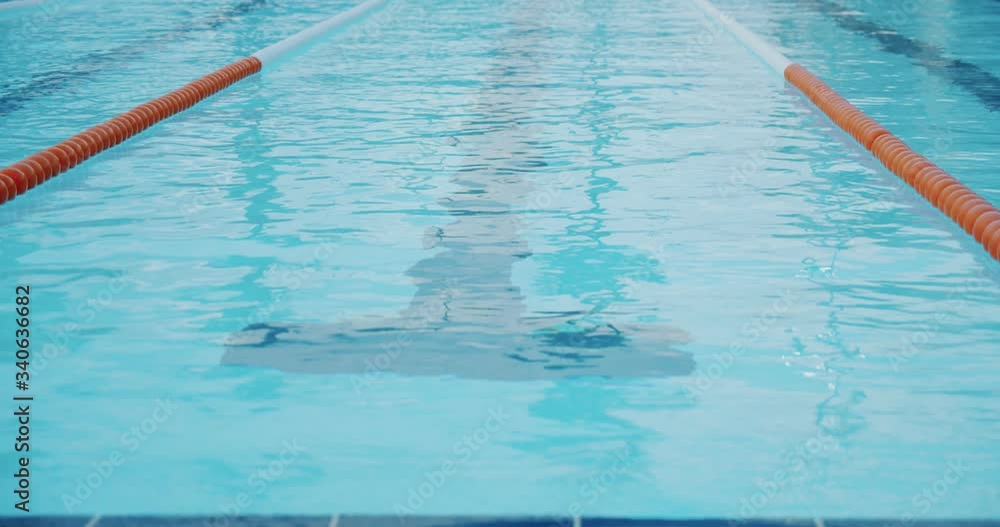 Olympic Swimming pool water background. Clear blue water in swimming ...