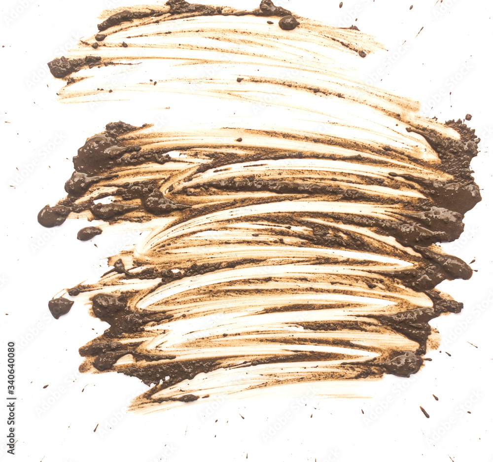 texture clay or Mud splash from dripping on white background Stock ...