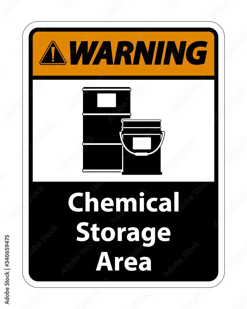 Warning Chemical Storage Symbol Sign Isolate on transparent Background ...