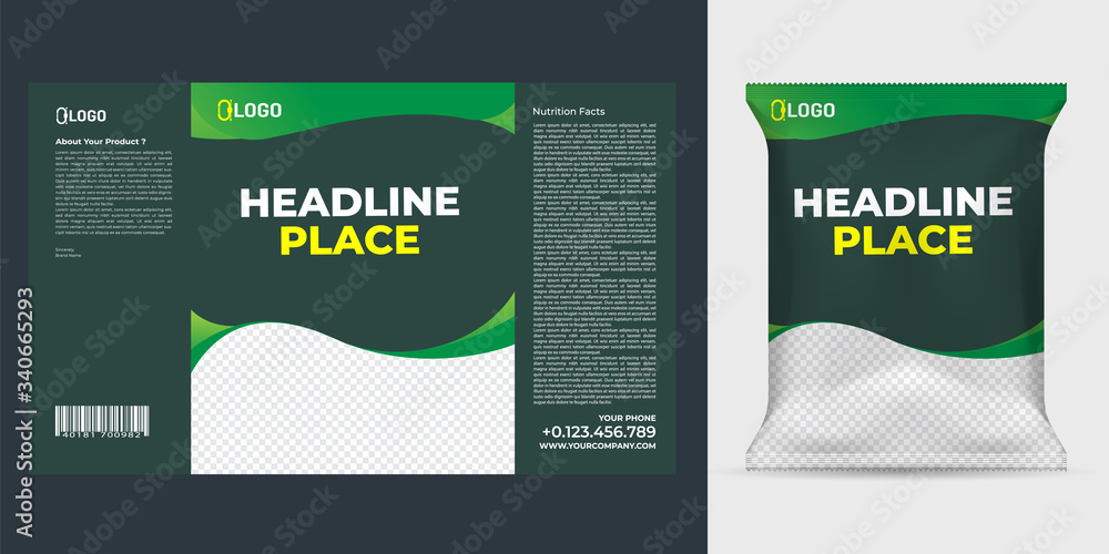 Realistic vector design Potato chips packaging template. Stock Vector ...