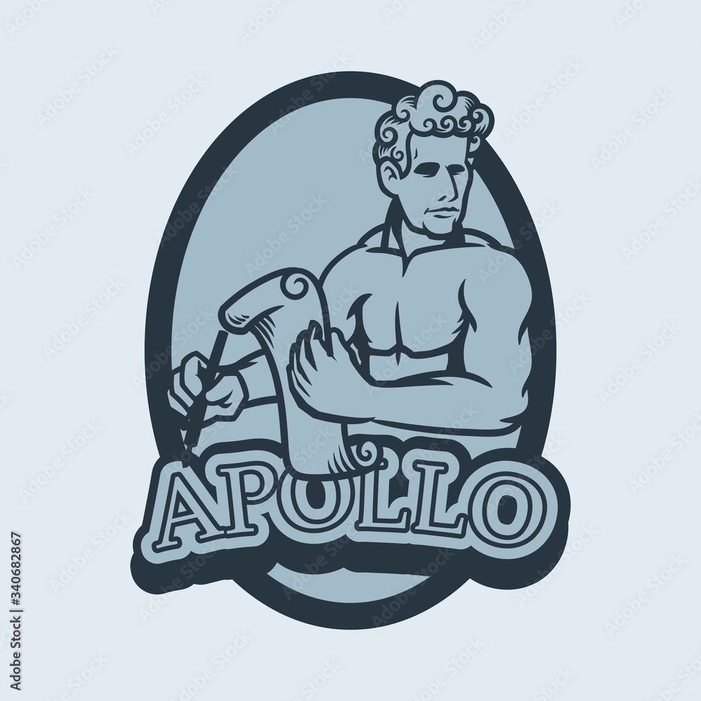 Ancient greek mythological god Apollo. Apollo, the god of sunlight in ...