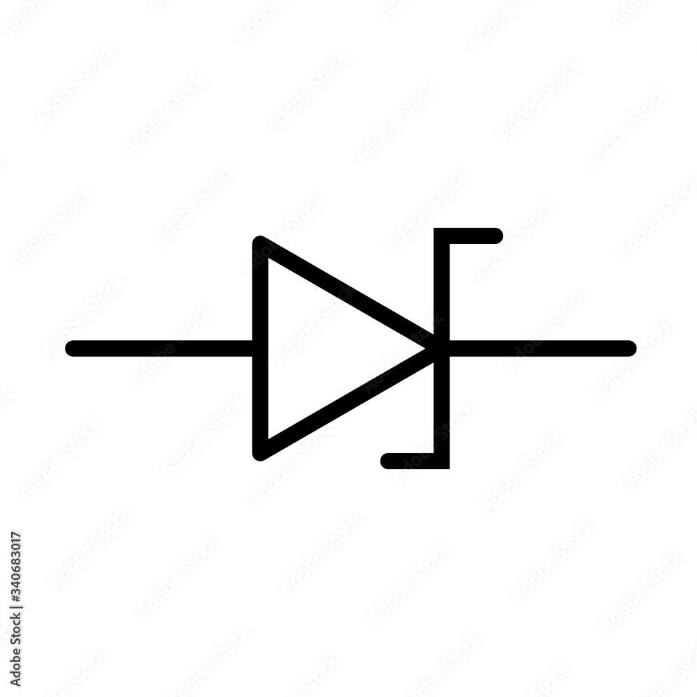Symbol Zener Diode icon Zener Diode Stock Vector | Adobe Stock