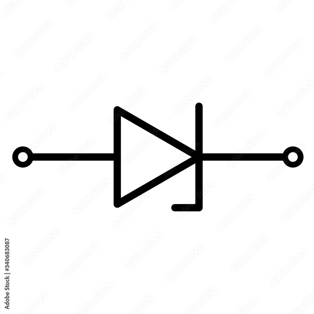 Symbol Zener Diode icon Zener Diode Stock Vector | Adobe Stock