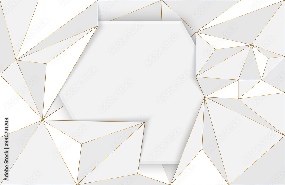 Abstract geometric background with white and gold element. futuristic ... Abstract geometric background with white and gold element. futuristic ...