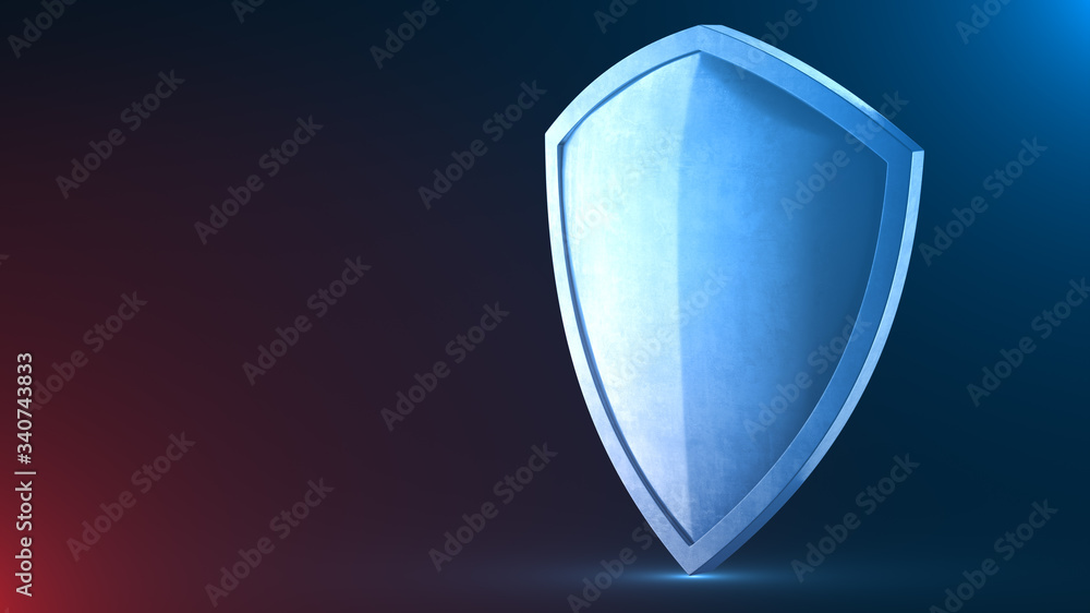 Protection shield and safeguard concept illustration. Safety badge icon ...