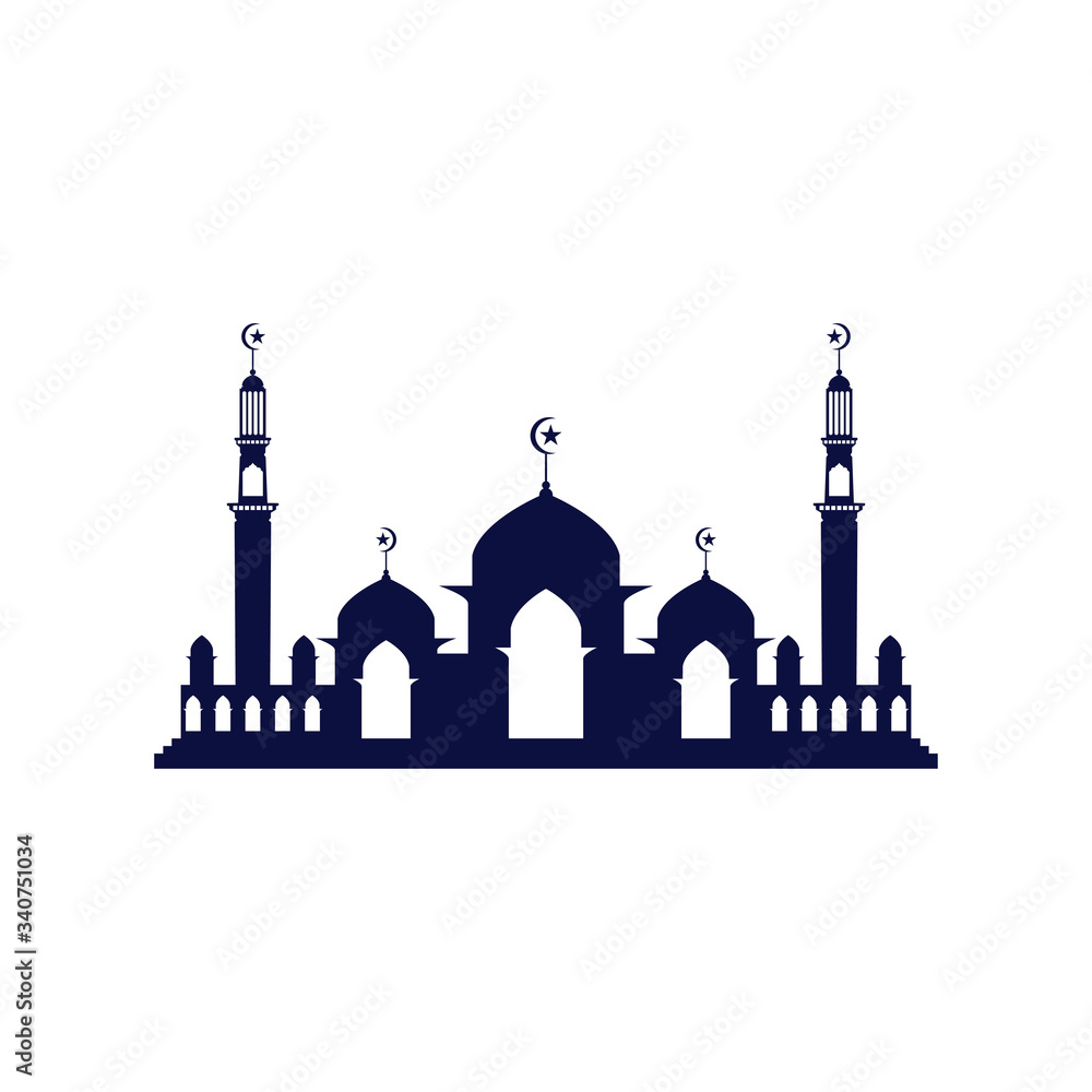 Mosque icon vector Illustration design template Stock Vector | Adobe Stock
