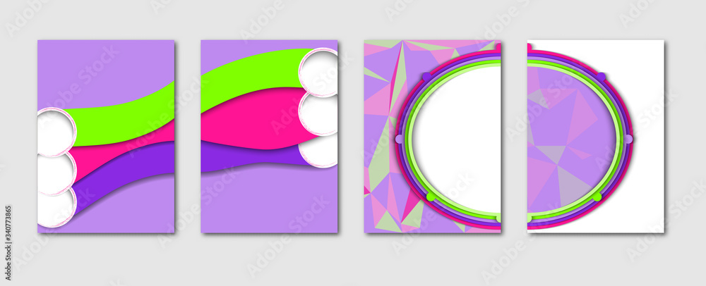 Set of Template design for step by step Instruction manual. Suitable ...