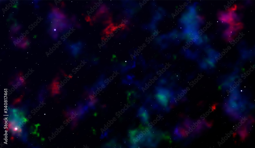 Space background Fantastic outer view with realistic bright stars and ...