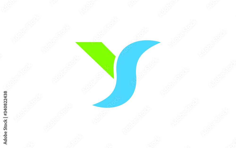 Y uppercase Letter Cursive Icon or Logo design, Vector Template Stock ...