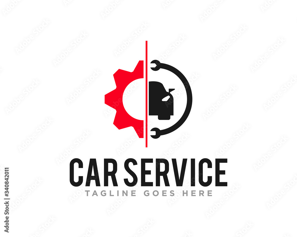 Car Service Logo Design Vector Stock Vector | Adobe Stock