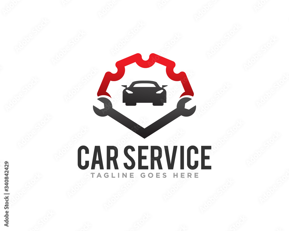 Car Service Logo Design Vector Stock Vector | Adobe Stock