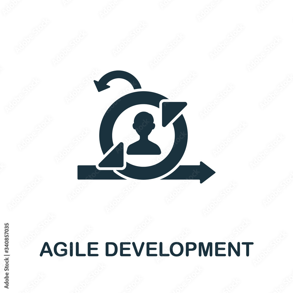 Agile Development icon from digitalization collection. Simple line ...
