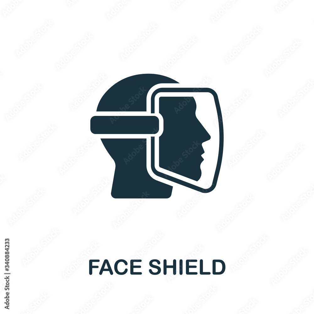 Face Shield icon. Simple illustration from personal protection ...