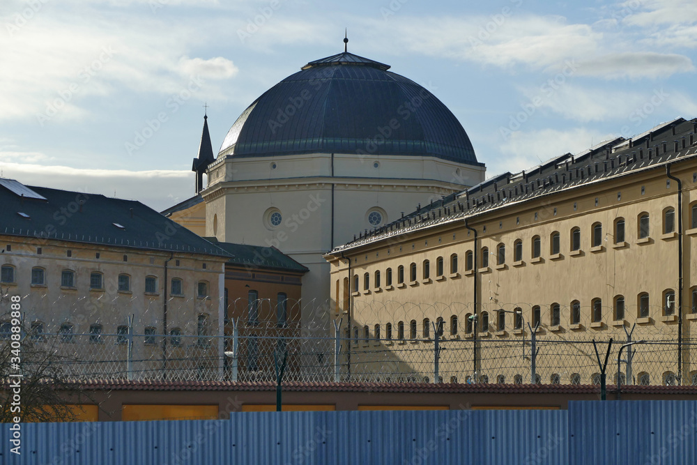 Bory Prison with main cupola hall, famous former communism facility ...