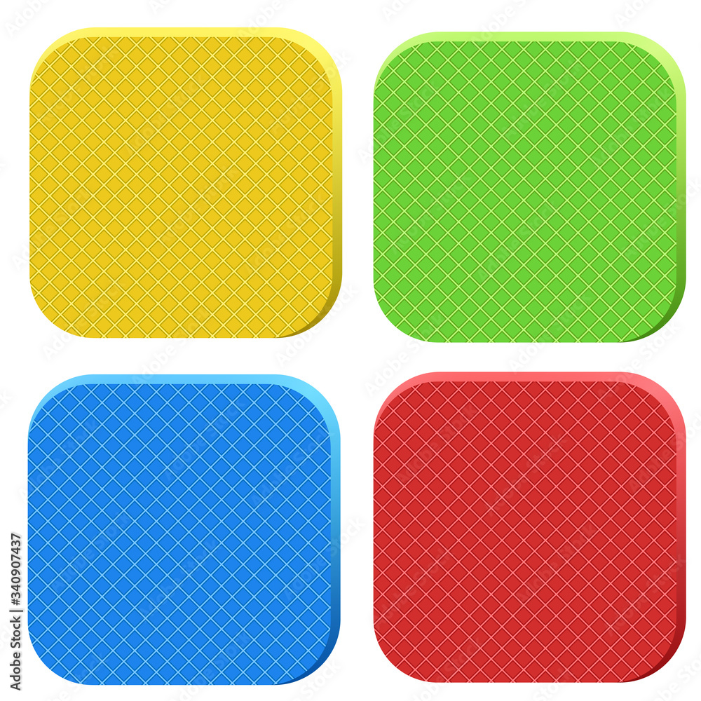 Icons of ripstop material. Technical illustration Demonstration of the ...